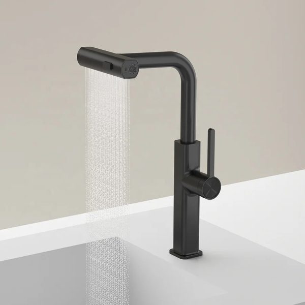 Modern Black 2-Way Spout Pullout Basin/Sink Mixer – Bright Home Of ...
